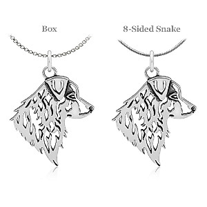 Dazzling Paws Jewelry Sterling Silver Australian Shepherd Pendant, Aussie Charm