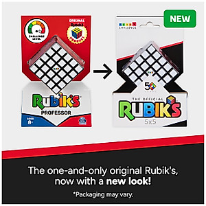 Rubik’s Cube, 5x5 Cube Color-Matching Puzzle Highly Complex Challenging Problem-Solving Brain Teaser Fidget Toy, for Adults & Kids Ages 8 and up