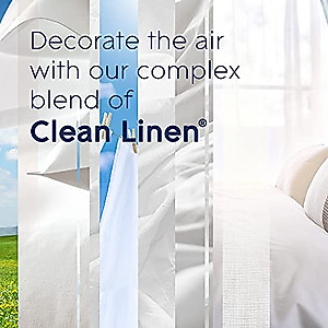 Glade PlugIns Refills Air Freshener, Scented and Essential Oils for Home and Bathroom, Clean Linen, 3.35 Fl Oz, 5 Count