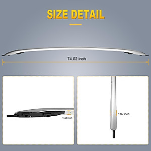 OCPTY Roof Rack Side Rails Fit for Ford Escape 2013 2014 2015 2016 Cargo Bars for Cargo Carrier Bag Luggage Kayak Canoe Bike Snowboard Skiboard