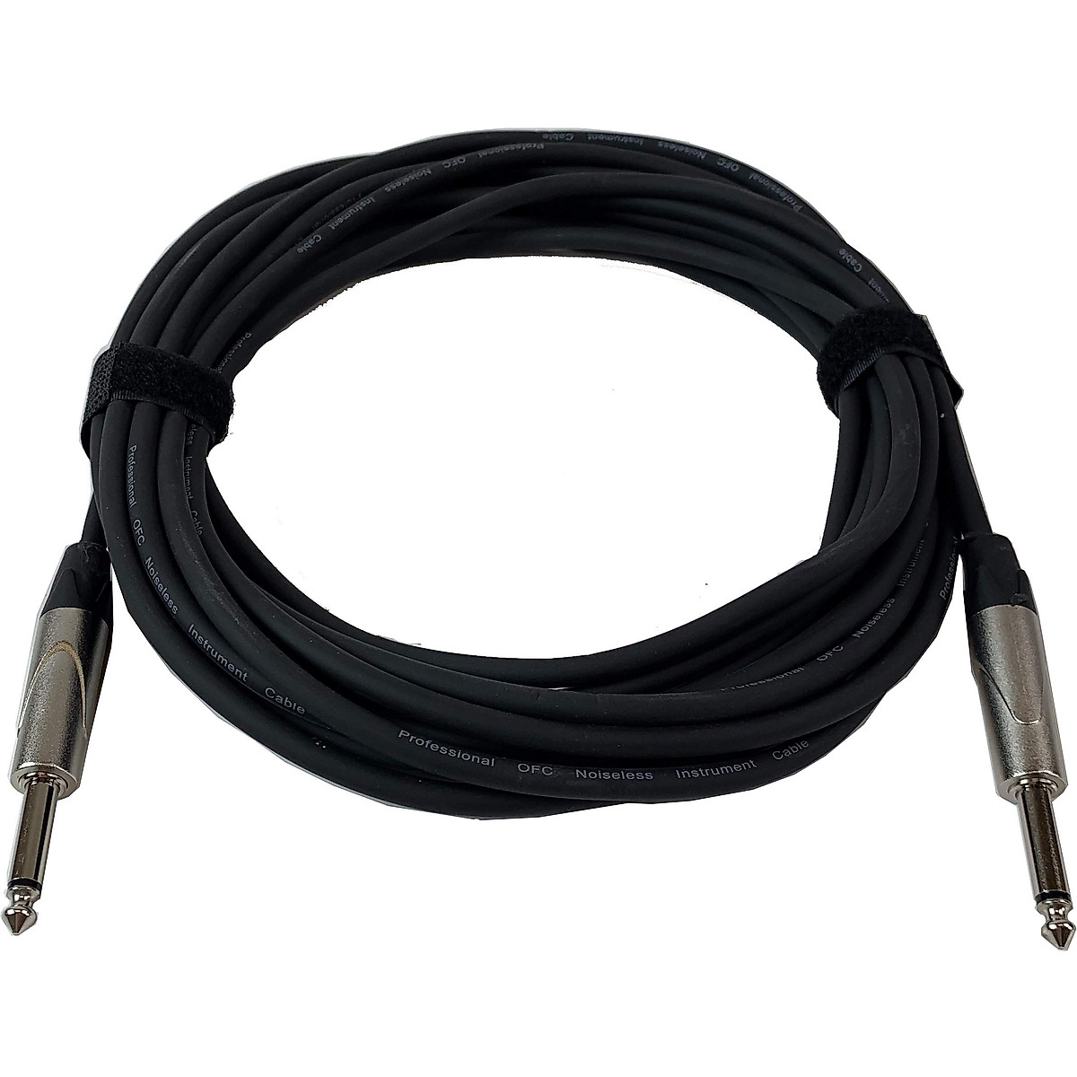 Gearlux Instrument Cable/Professional Guitar Cable 1/4 Inch to 1/4 Inch, Black, 25 Foot - 3 Pack
