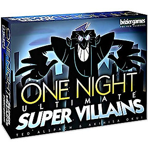 Bezier Games One Night Ultimate Super Villains, Family Friendly Party Game, Fun Game for Kids & Adults, Engaging Social Deduction, Fast-Paced Gameplay, Hidden Roles & Bluffing