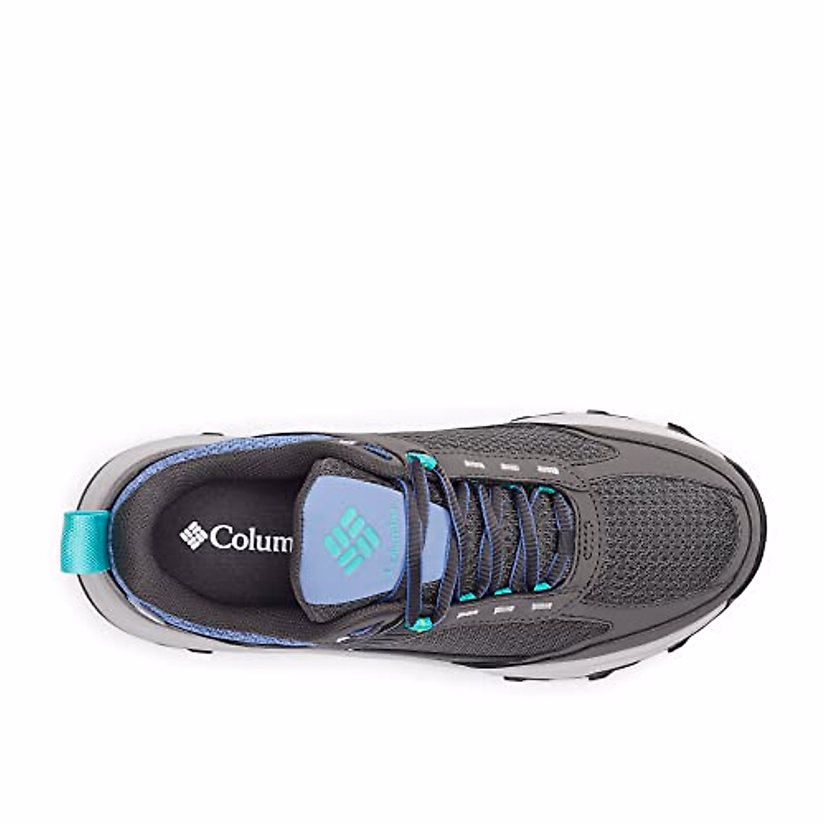 Columbia Women's Hatana Max Outdry Hiking Shoe, Dark Grey/Electric Turquoise, 9 Wide