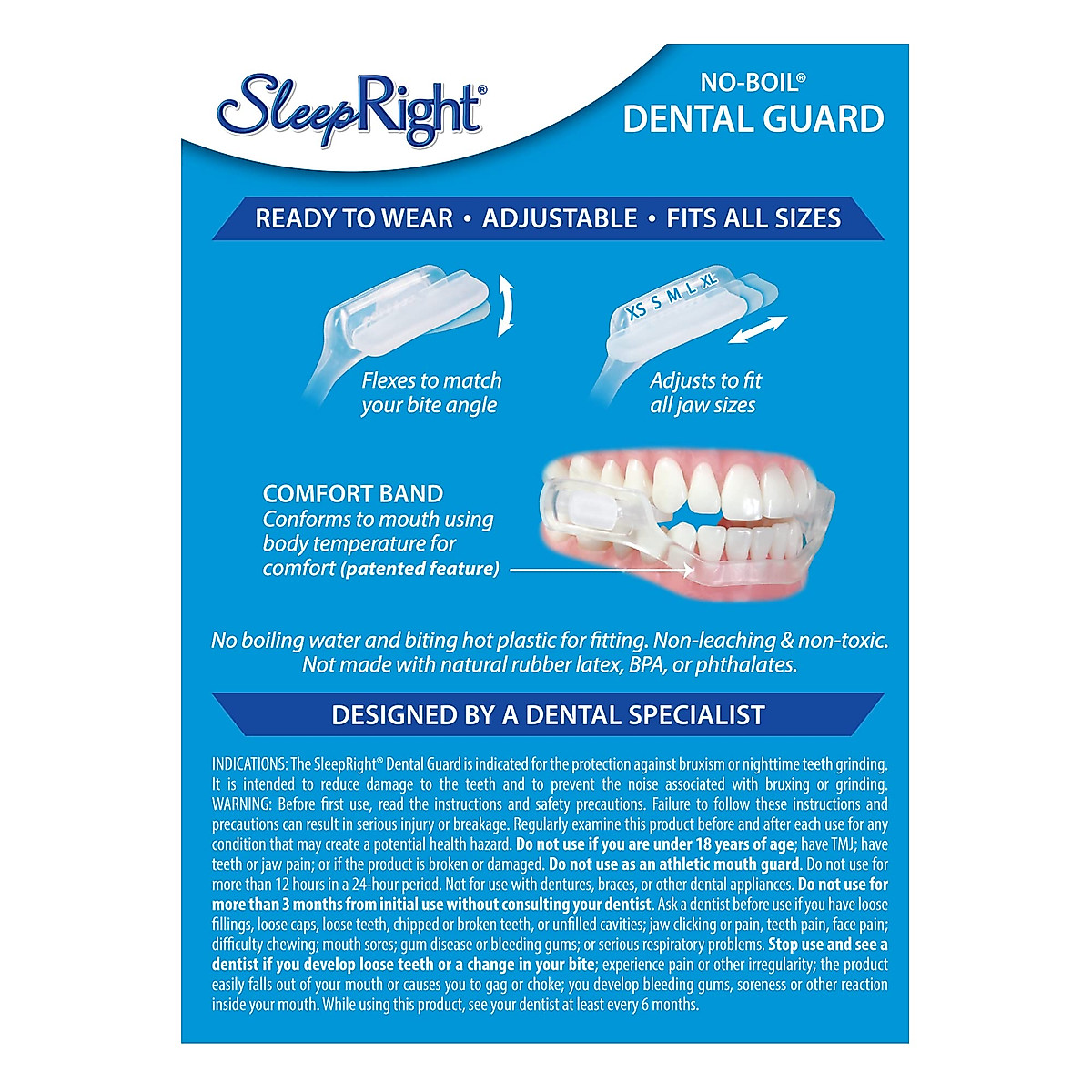 SleepRight Select-Comfort Dental Guard (New Version) - Sleeping Teeth Guard – Mouth Guard to Prevent Teeth Grinding