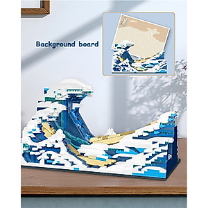 LITTCO Micro Building Blocks Mini Blocks Building Toys DIY Bricks Toys Building Sets for Adults or Teens Gifts (Waves)