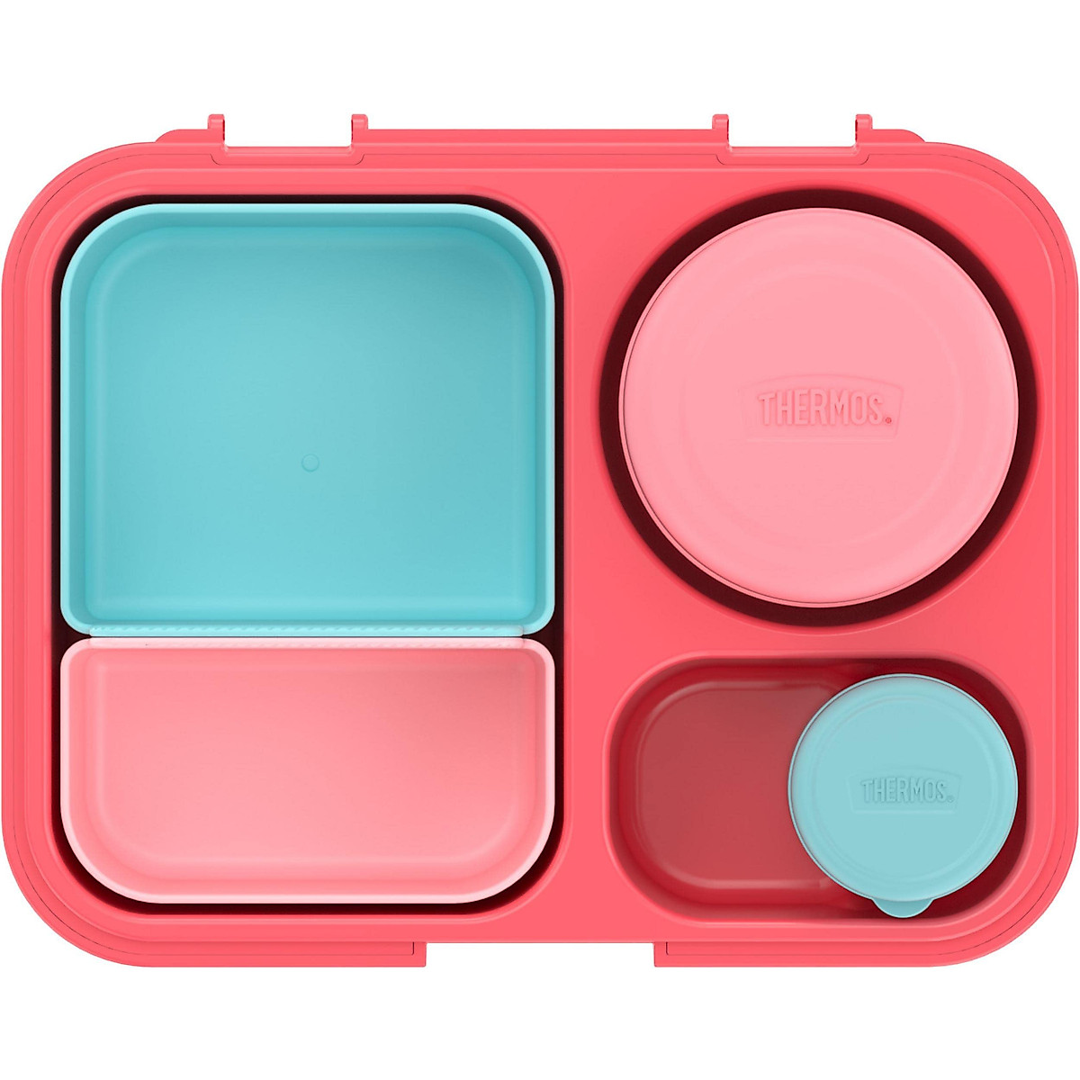 THERMOS Kids Freestyle 8 Piece Food Storage Kit, Pink/Peach