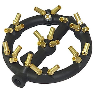 COOKAMP Jet Burner 23 Tips Outdoor Propane Gas Cooker with 0-10 PSI Adjustable Regulator and Steel Braided Hose SA1723