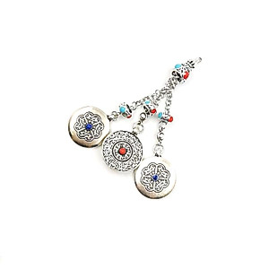 ALBASHAN Tibetan silver metal tassel Tasbih accessories turkish jewelry pendant prayer bead fashion pendant (silver)