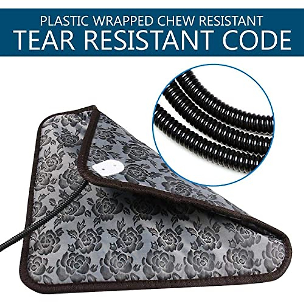 HONCENMAX Pet Heating Pad, Puppy Blanket Bed, Dog Cat Electric Heating Pad Waterproof Warmer Mat for Small Medium Pet Cats Dogs, 45x45cm