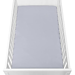 Newton Baby Organic Fitted Crib Sheets (2-Pack) - 100% Breathable and Ultra-Soft, 100% Organic Muslin Cotton, Twilight Grey + White, Fits All Standard Cribs