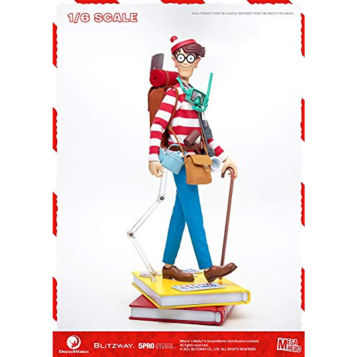 Blitzway - Where's Waldo? - Waldo 1/6th Scale Action Figure, 5Pro Studio MEGAHERO Series