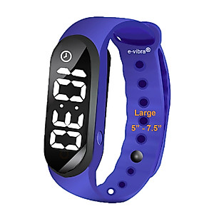 Potty Training Watch - Silent Vibrating Alarm Medical Reminder Watch - with Timer and 12 Daily Alarms (Royal Blue - Large)
