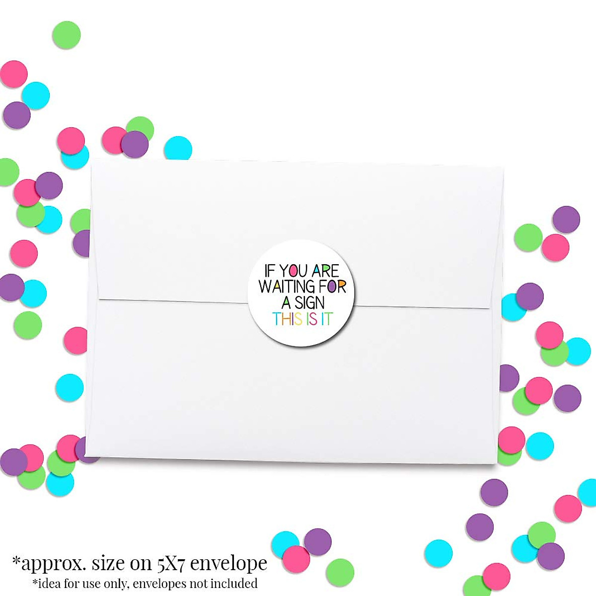 Funny This is Your Sign Thank You Customer Appreciation Sticker Labels for Small Businesses, 60 1.5" Circle Stickers by AmandaCreation, Great for Envelopes, Postcards, Direct Mail, & More!