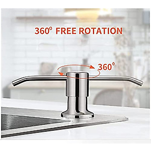 SIMSIN Built in Soap Dispenser for Kitchen Sink, Countertop Soap Dispenser Pump with 47" Extension Tube kit, No Need to Refill