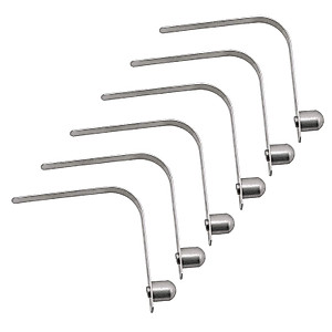 ZRM&E 6pcs 8mm Single Bead Solid Riveting 304 Stainless Steel V-shaped Spring Clips Canoe Paddle Spring Clip Telescopic Folding Tube Hole Positioning Leaf Spring
