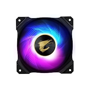 Gigabyte AORUS 120mm Sleeve Bearing ARGB Computer Case Fan, Black