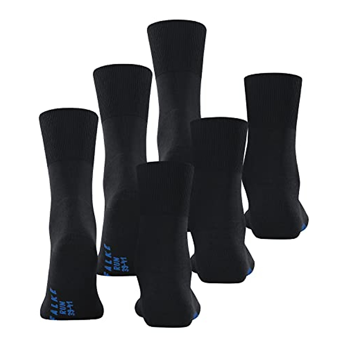 FALKE Run 3-Pack U SO, Black (Black 3000), 12.5-13.5
