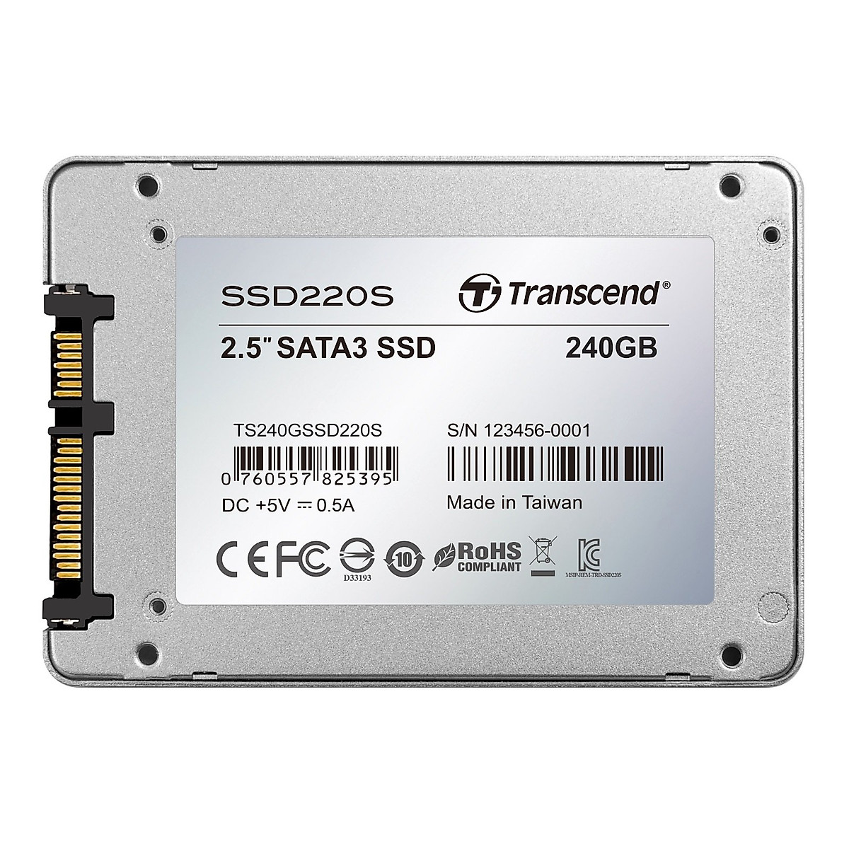 Transcend 120 GB TLC SATA III 6Gb/s 2.5" Solid State Drive (TS120GSSD220S)