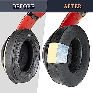 SoloWIT Cooling Gel Replacement Ear Pads Cushions for Beats Studio 2 & Studio 3 Wired & Wireless Headphones, Earpads with High-Density Noise Isolation Foam, Added Thickness - Black