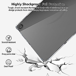 Aircawin for 11'' Amazon Fire Max 11 Case Clear,Shockproof Clear Case for Amazon Fire Max 11 Case Cover 13th Generation 2023,Shockproof Soft TPU Back Cover Shell for Fire Max 11 Tablet Case-Clear