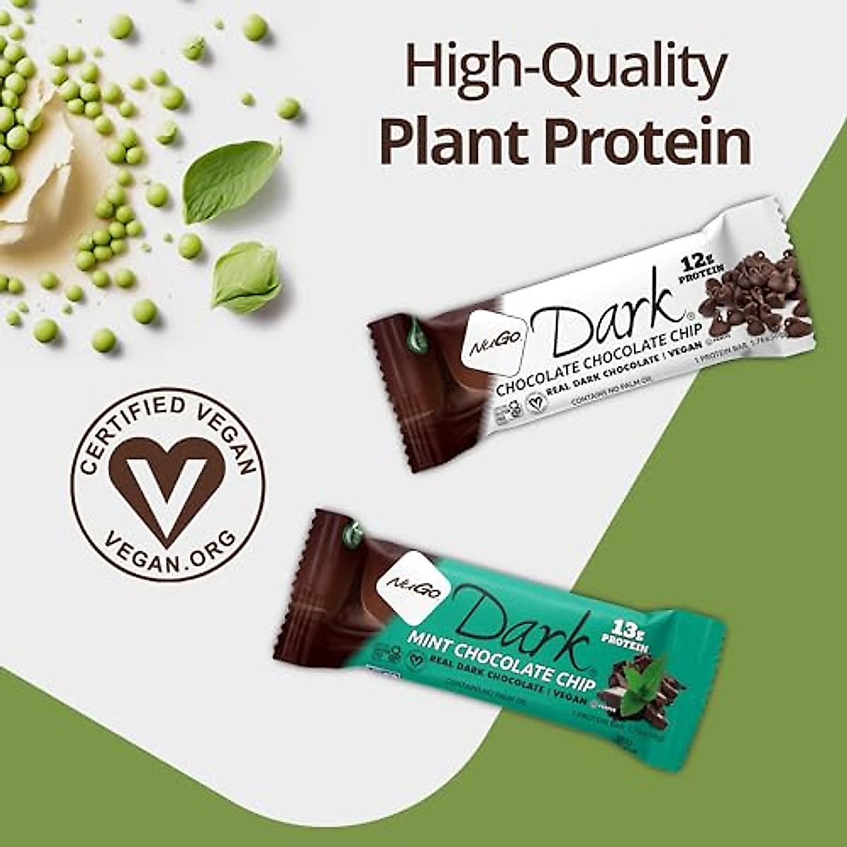 NuGo Dark Variety - Pretzel w/ Sea Salt 12 bars & New! Chocolate Almond with Sea Salt 12 bars, 12g Vegan Protein, 200 Calorie, Gluten Free, 24 count