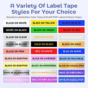 Vixic Label Maker Machine with Tape, Mini Portable Purple Label Maker Printer D1600 Connected Smartphone via Bluetooth, Multiple Stickers, Fonts, Borders for Home/School/Office Organization