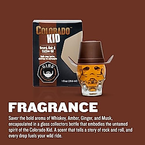 GIBS Grooming Colorado Kid Hair, Beard & Tattoo Oil, 1 Fl Oz