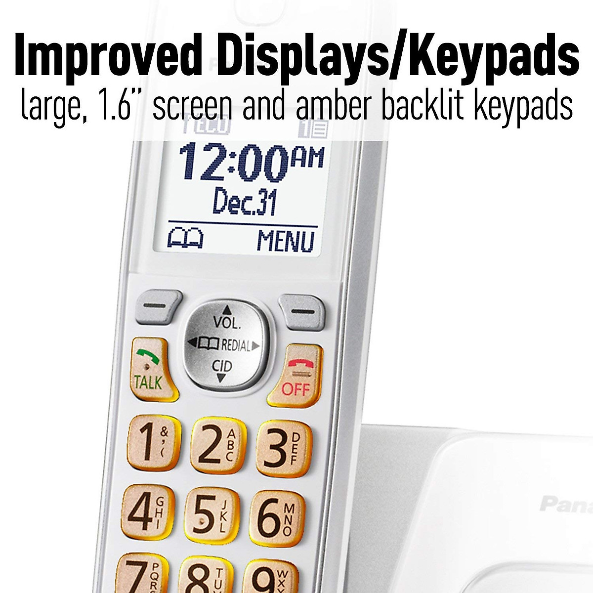 Panasonic KX-TGD532W Cordless Phone with Answering Machine - 2 Handsets (Renewed)