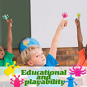 20 Pcs Finger Puppets Toys,Funny Colorful Monster Stretchy Finger Puppets,Soft Rubber Finger Doll Toys for Children's Party Favors