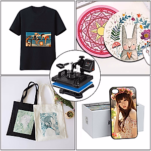 VEVOR Heat Press Machine 12X15 Inch 5 in 1 Combo Digital Multifunctional Sublimation Heat Transfer Machine 360 Degree Rotation Swing Away for Printing T Shirts Hat Mug Cap Plate