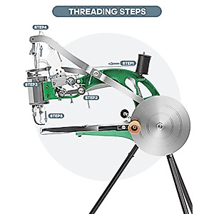 FAHKNS Shoe Repair Machine Handheld Leather Sewing Machines Cobbler Stitching Industrial Heavy Duty Maquina de Coser Manual Nylon Line for Upsolery Zippers Coats Bags Clothes Quilts Trousers Belt DIY Items