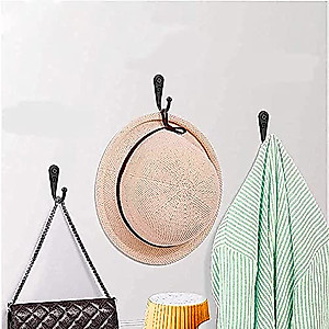 Venupple 10 Pcs Coat Hooks Wall Mounted with 20 Pieces Screws for Coat, Towel, Clothes, Bag