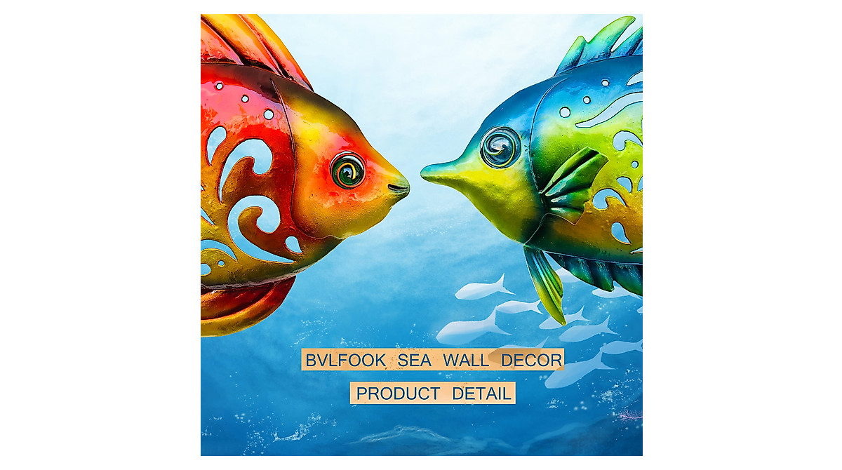 Vibrant BVLFOOK Coastal Fish Wall Decor for Any Space