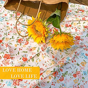 LANEHUA Cotton Fabric by The Yard for Sewing DIY Crafting Fashion Design Printed Floral Washable Cloth Bundles Voile;Full Width cuttable39 x 63inches (100x160cm) (Purple Flowers)