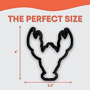 Lobster Cookie Cutter with Easy to Push Design, for Baby Showers, Work Events, and Birthday Celebrations (4 inch)