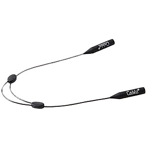 Cablz Monoz Adjustable Eyewear Retainer | Monofilament-Like Line, Adjustable, Off-The-Neck Eyewear Retainer, 14 in (Black)