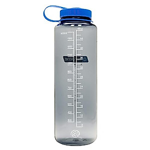 Nalgene Sustain Tritan BPA-Free Water Bottle Made with Material Derived from 50% Plastic Waste, 48 OZ, Wide Mouth, Grey