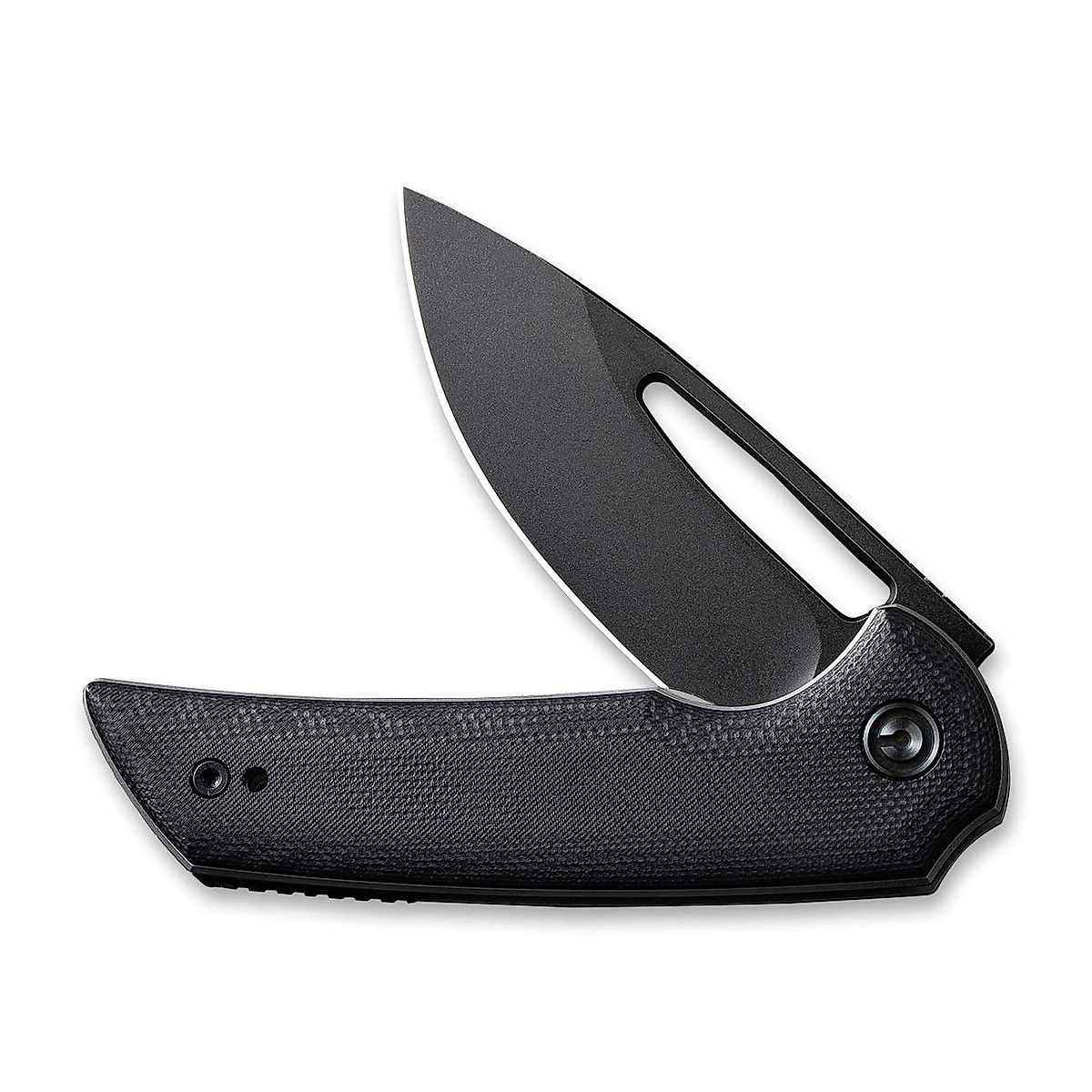 CIVIVI Odium Small Folding Knife –2.65" Black Stonewashed D2 blade, G10 Handle, Ball Bearings Pivot, Flipper Opening Knife with Reversible Deep Carry Clip C2010E (Double Black)