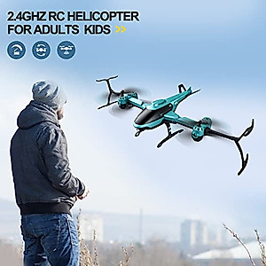 4DRC V10 Drone with 1080P HD Camera for Kids Adults,Helicopte Mini Foldable RC Quadcopter WIFI FPV Live Video for beginners,3D Flips, Gestures Selfie, Altitude Hold, Waypoint Fly,One Key Start, 2 Batteries