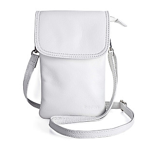 befen White Small Wristlet Crossbody Clutch Purse with White Cell Phone Crossbody Bags for Women
