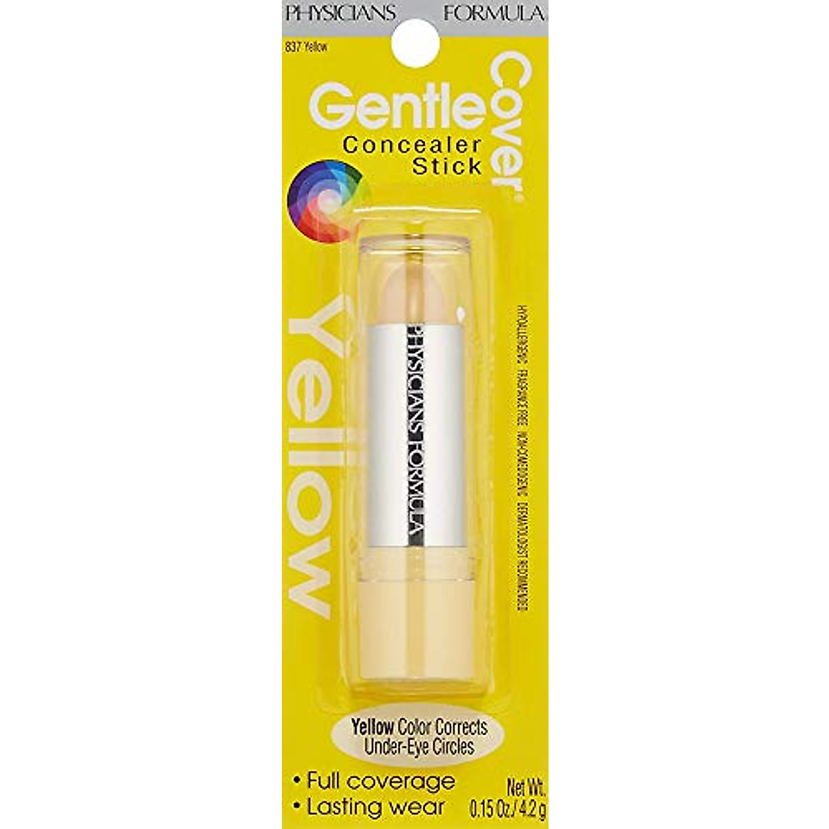 Physicians Formula Gentle Cover Concealer Stick, Yellow For Blemishes, Under-Eye Circles & Skin Imperfections