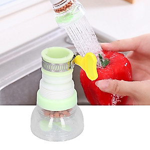 MOUMOUTEN Kitchen Sink Faucet Tap, Foldable Faucet Filter Retractable Kitchen Water Tap Filter, Water Clean Mini Purifier Filter for Home Kitchen Bathroo(Green)