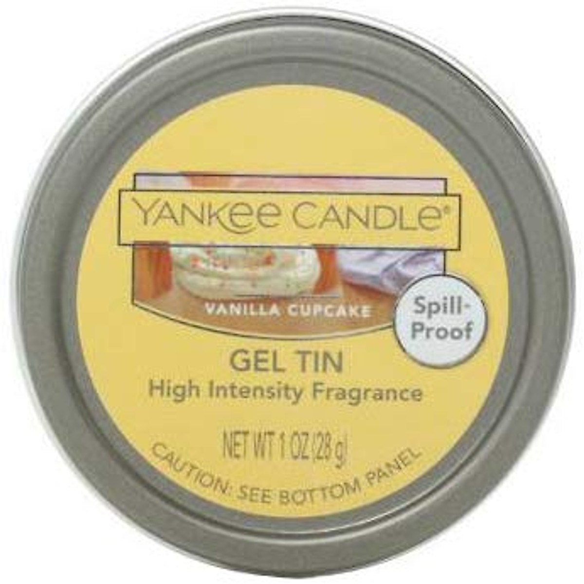 Yankee Candle Vanilla Cupcake High Intensity Fragrance Gel Tin 1 Ounce