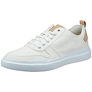 Cole Haan Men's Grandpro Rally Canvas Court Sneaker, Ivory/Natural, 9
