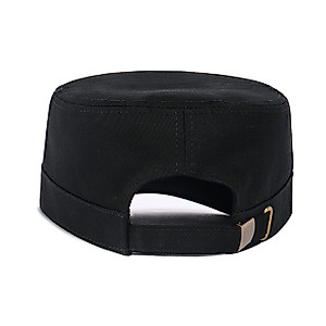 Zylioo Oversize XXL Flat Top Style Army Cap,Breathable Military Hat for Big Heads 22"-24.5",Extra Large Blank Army Hat