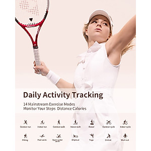 Gydom Smart Watch for Women Men,1.69" Smart Fitness Tracker Watch Blood Oxygen Heart Rate Stress Sleep Monitor Pedometer Watch 5ATM Waterproof Activity Tracker Smartwatch for Android iOS Phone