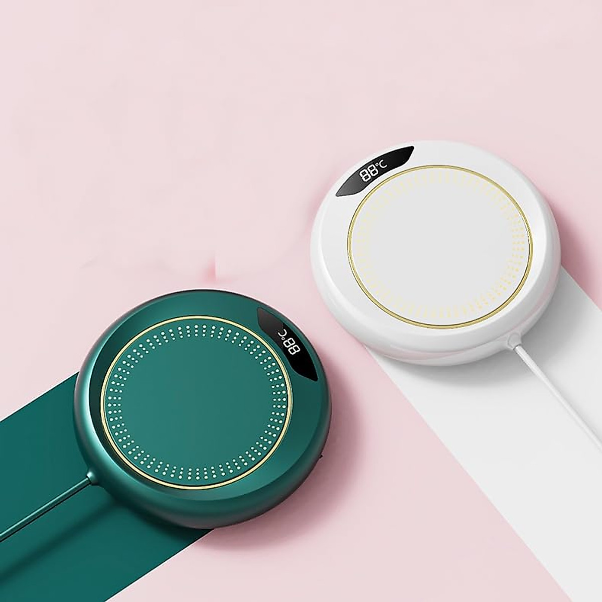 Beverage Warmer for Coffee Tea, Food Warmer, Food Beverage Warmer Warming Trays Fast Heating High Temperature Smart Electric Warmer, Water, Milk, Pizza for Buffets Party Daily Life White