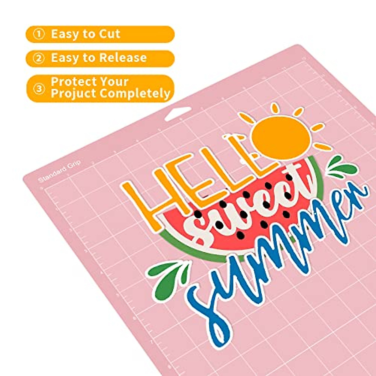 AHIJOY Standard Grip Cutting Mat for Cricut 12"x12" 3 Pack Cricut Accessories Cutting Mat for Cricut Maker/Air 2/Air/One Adhesive Sticky Cutting Mats Accessories for Cricut,Blue