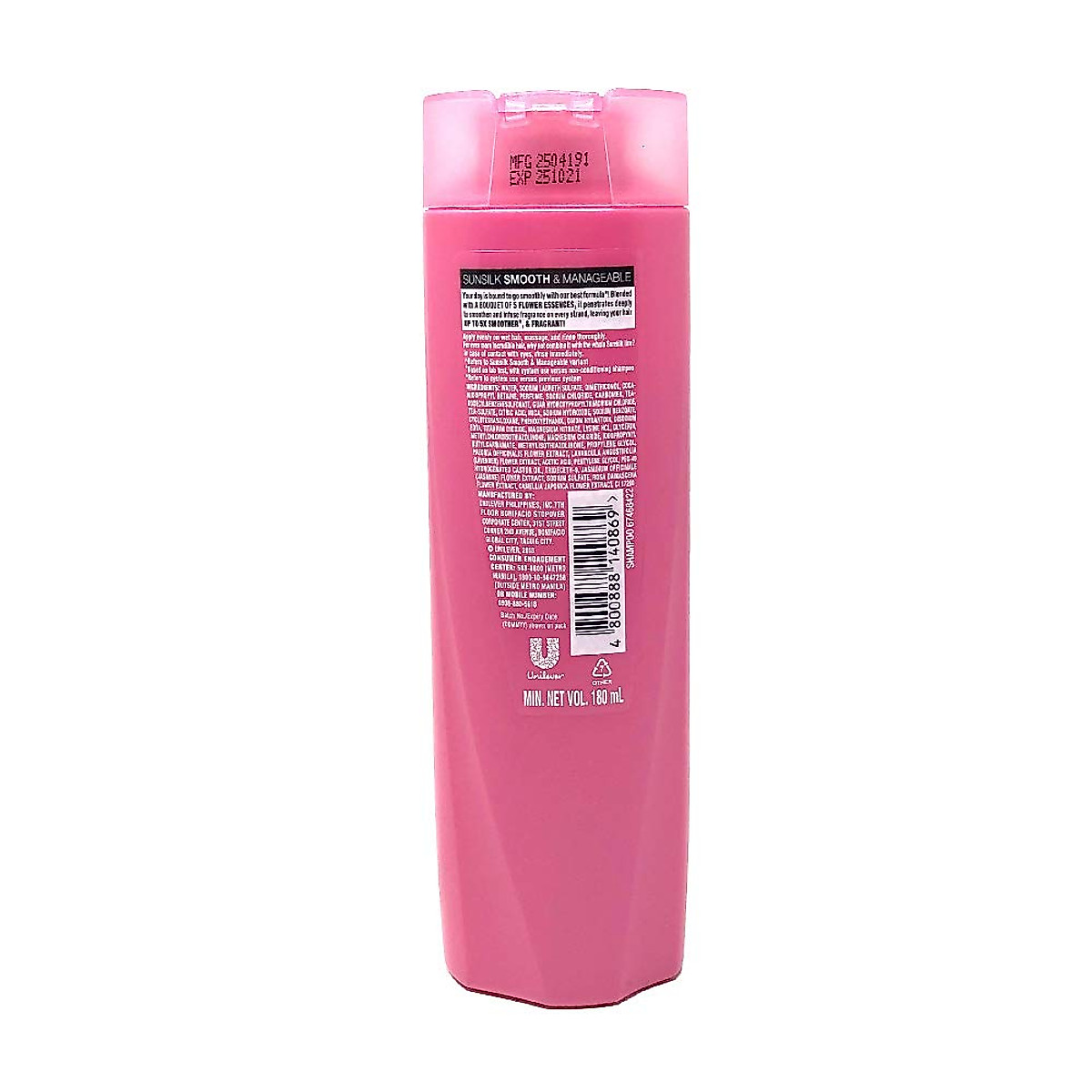 Sunsilk Pink Smooth & Manageable Shampoo 180ml
