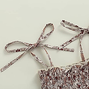 Baby Girl Sisters Matching Outfits Romper Dress Sleeveless Floral Multi-Layer Dress with Headband (Dress, 18-24 Months)